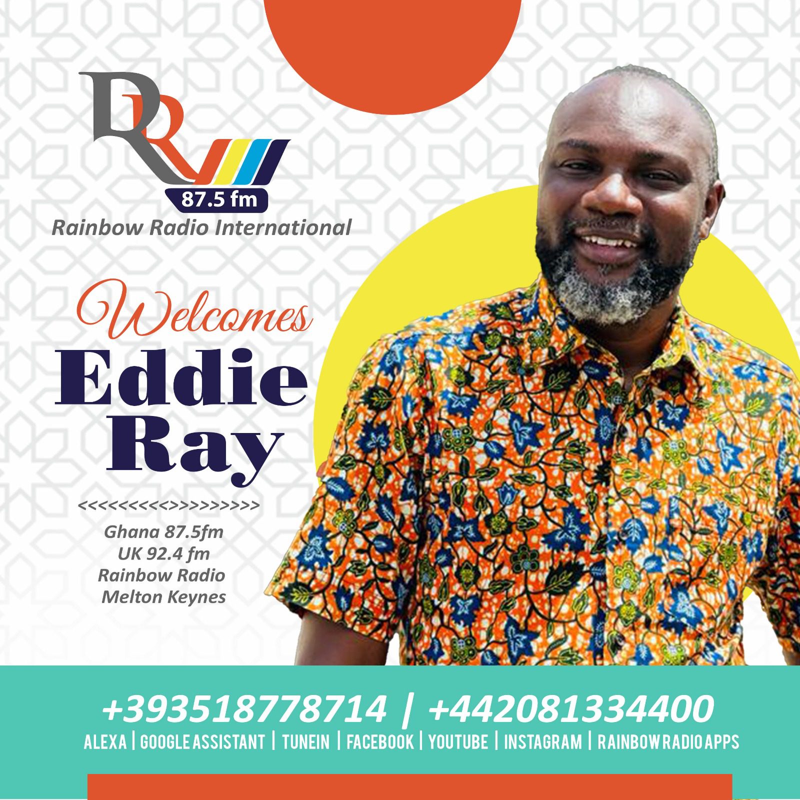 Eddie Ray joins Rainbow Radio as host for the Midmorning show – Rainbow ...