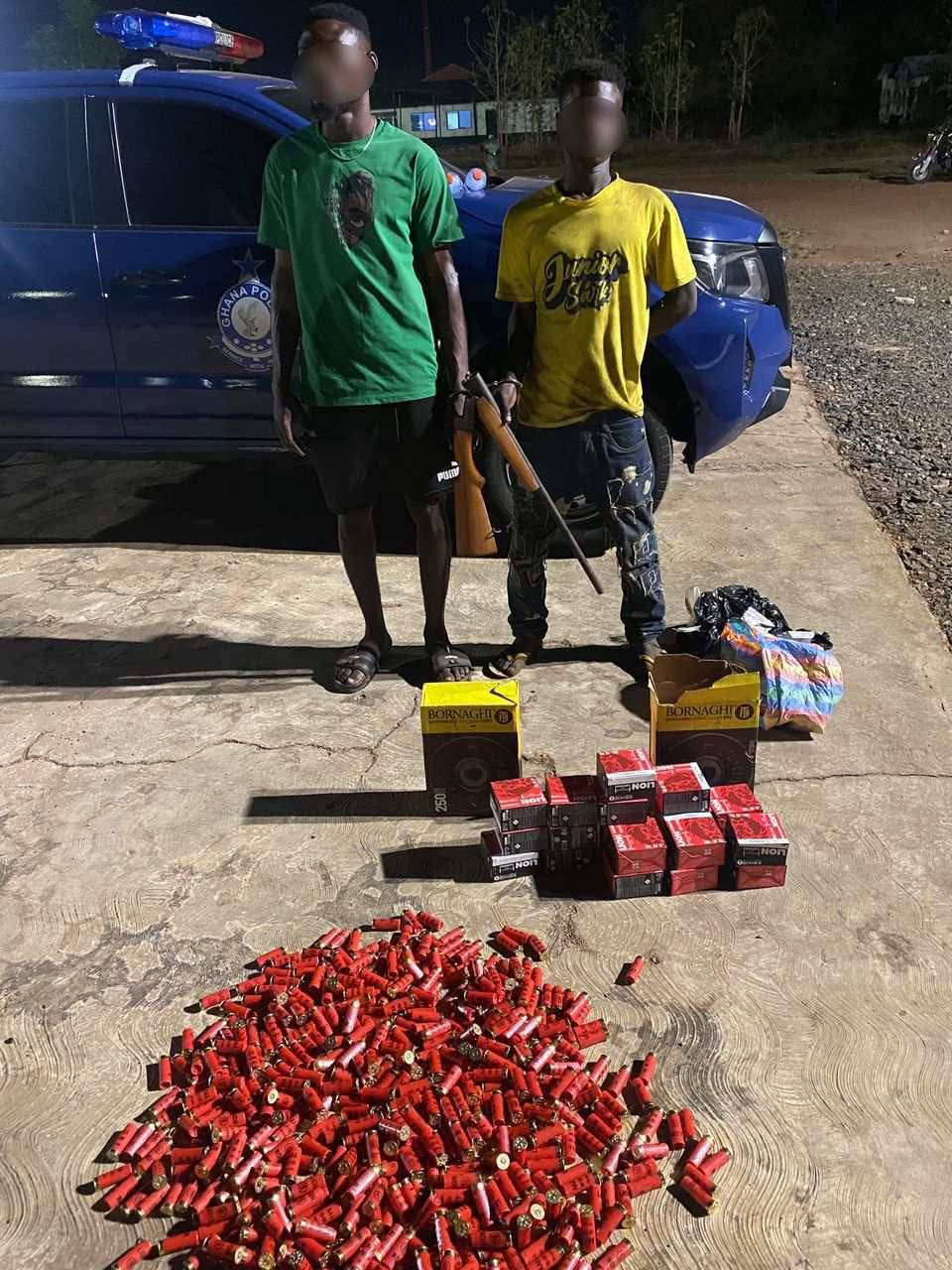 Two arrested as Police intercept truck smuggling a gun and 52O rounds ...