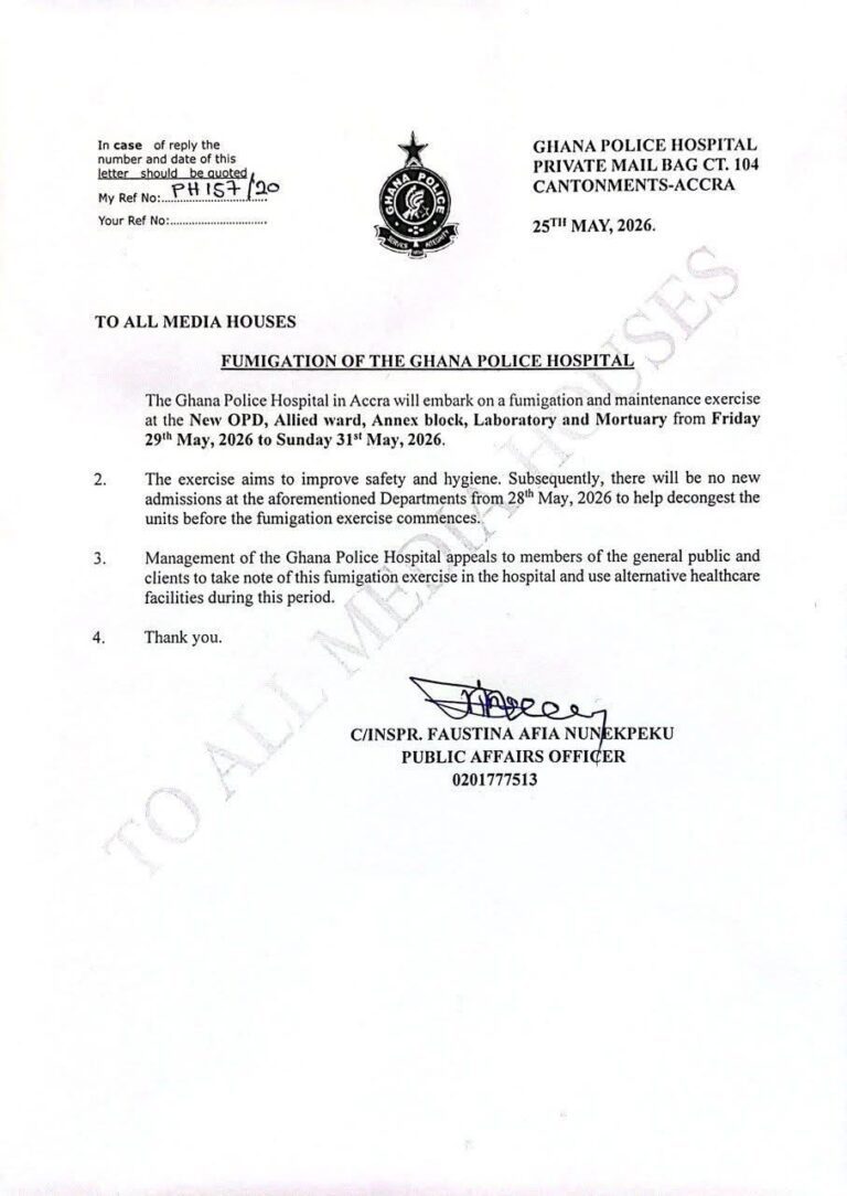 Ghana Police Hospital suspends new admissions ahead of three-day ...