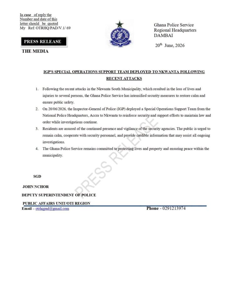 Police deploy special operations team to Nkwanta following deadly ...